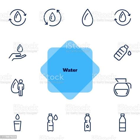 水線圖示集向量圖形及更多一組物體圖片 一組物體 人 俄羅斯 Istock