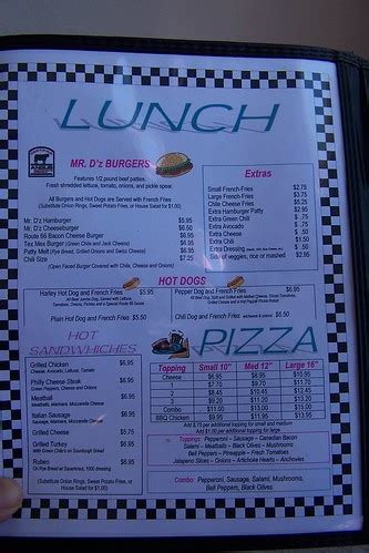 Lunch Menu At Mr Dz Route 66 Diner Kingman Arizona J Stephen Conn Flickr