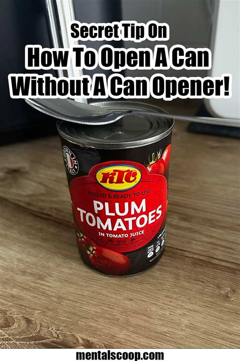 Secret Tip On How To Open A Can Without A Can Opener Mental Scoop