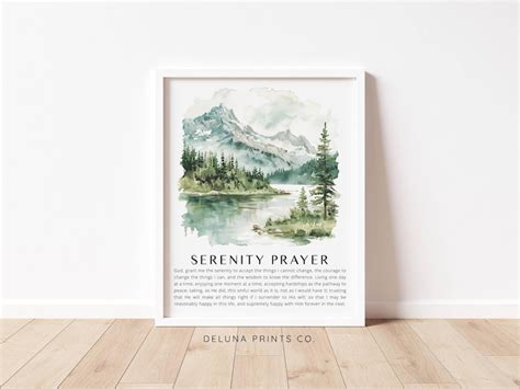 Serenity Prayer Wall Art Printable Bible Verse Wall Art Scripture