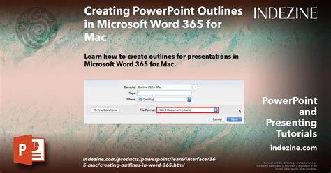 Creating Powerpoint Outlines In Microsoft Word 365 For Mac