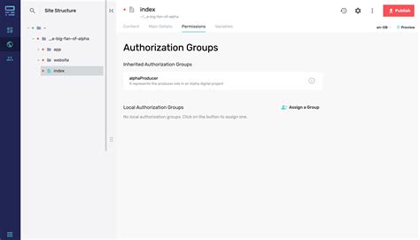 add an authorization group to a page or folder forge documentation