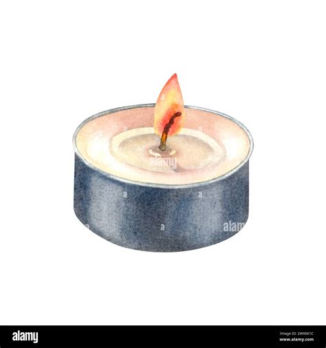 Mini Sized Candles Of White Paraffin Wax Complete With An Aluminum Base