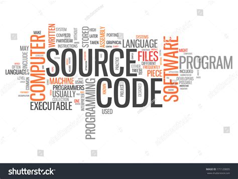 Word Cloud Source Code Related Tags Stock Illustration