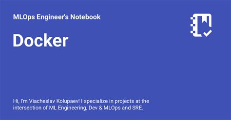 docker mlops engineer s notebook