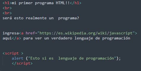 Primer Programa En Html Lógica De Programación Primeros Pasos