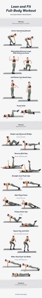 20 Minute Bodyweight Workout Video Popsugar Fitness