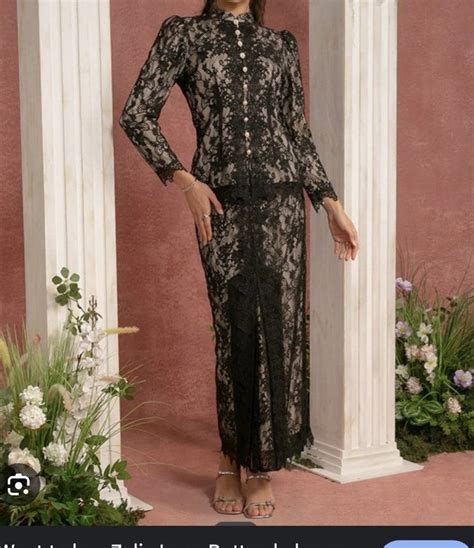 Rent Zalia Lace Buttoned Modern Kebaya Womens Fashion Dresses