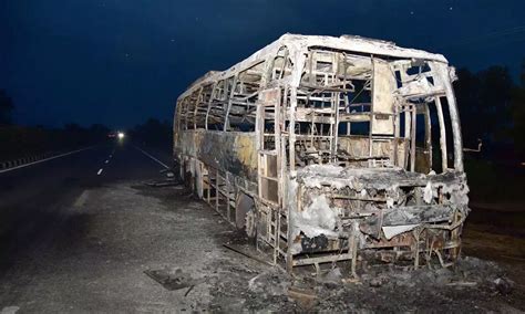 Nalgonda Man Burnt Alive As Bus Catches Fire