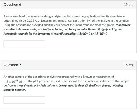 Solved The Graph Shown Below Plots The Light Absorbance Chegg