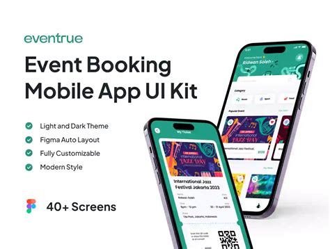 Eventrue Event Boking Mobile App UI KIT UI Kits UI Custom