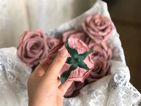 10 100pcs Dusty Rose Artificial Rose Heads 9cm High Quality Etsy