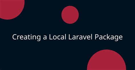creating a local laravel package paulund