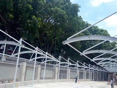 膜结构雨棚工程 深圳市万兴达玻璃钢结构有限公司