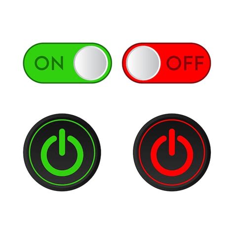 Premium Vector On Off Symbol Sign Yes No Active Inactive Power On