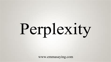 How To Say Perplexity Youtube
