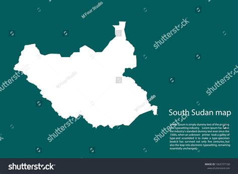South Sudan Map Vector Isolated On Stock Vector Royalty Free 1963737100 Shutterstock