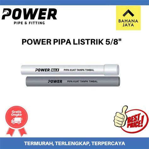 Jual Pipa Listrik 5 8 Inch Power Max Putih Abu Abu Pipa Kabel 5 8 Inch Power Shopee Indonesia