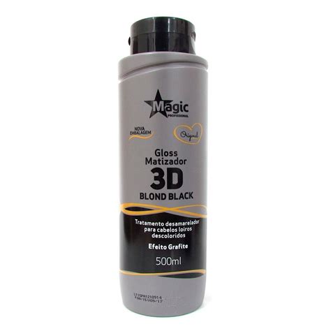 Gloss Matizador 3d Blond Black Magic Color 500ml Parada Feminina