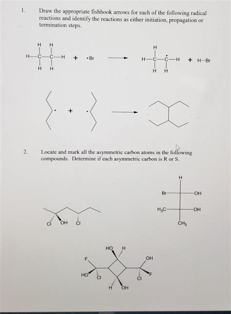 Solved Draw the appropriate fishhook arrows for each of the | Chegg.com