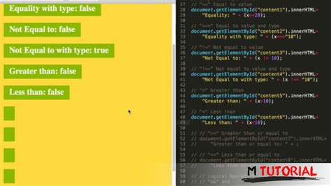 Tutorial Javascript For Beginners 10 Comparison And Logical Operators