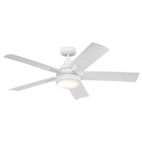 Kichler Tide 52 In White Integrated Led Indoor Outdoor Ceiling Fan With