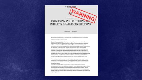 Trumps Latest Executive Order Is A Shamand A Warning Democracy Docket