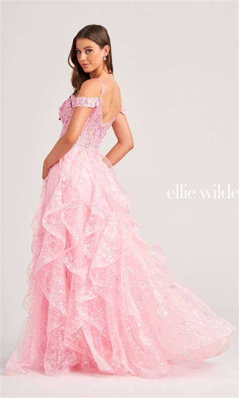 Ruffled Ellie Wilde Long Prom Ball Gown Promgirl