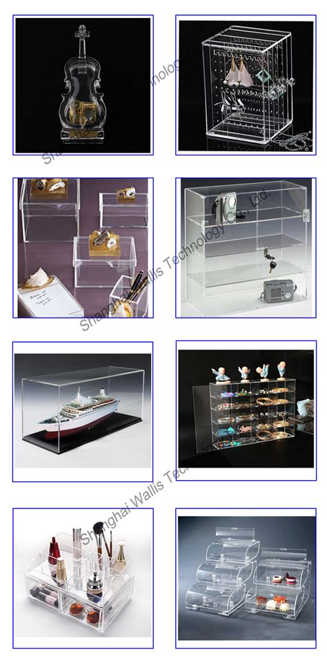 China Small Square Clear Crystal Perspex Boxes Acrylic Gift Box With Hingled Lids China