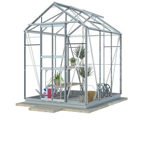 5 X 6 Simplicity Stafford Aluminium Greenhouse Silver Birstall