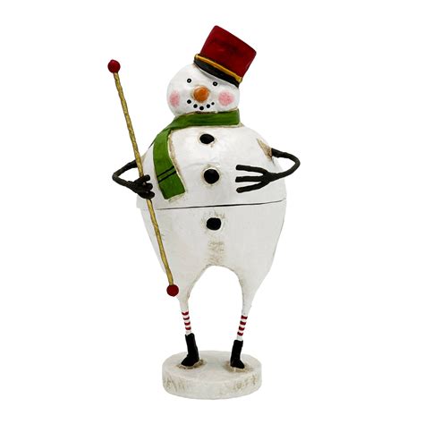 Lori Mitchell Christmas Collection Frosty Fellow Container Figurine
