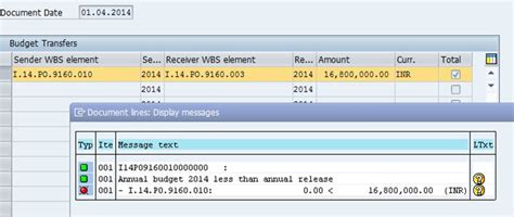 Solved Wbs To Wbs Transfer Error Cj34 Sap Community