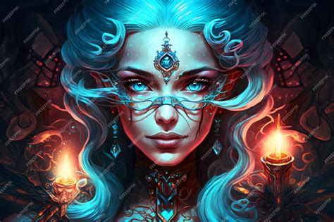 Premium Ai Image Portrait Of A Beautiful Girl Queen Of Diamonds