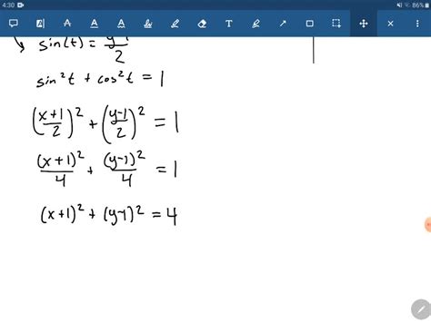 Solved In Exercises 21 40 Eliminate The Parameter T Then Use The Rectangular Equation To