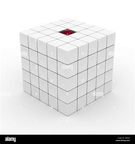 Cube With Sphere On A White Background D Image Stock Photo Alamy