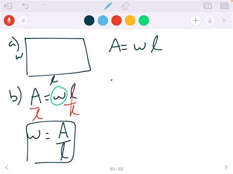 SOLVED A A Rectangle Has Length L And Width W Write A Formula For The Area B Solve The