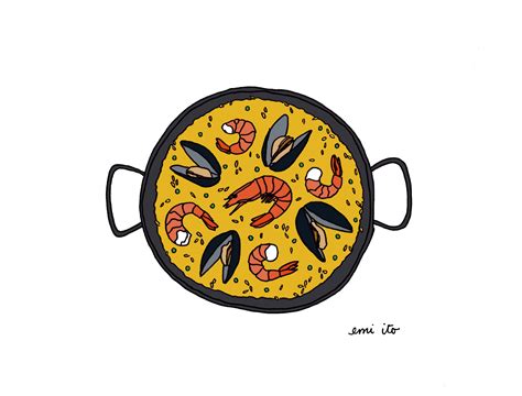 Paella Valenciana Drawing At Harry Pelfrey Blog