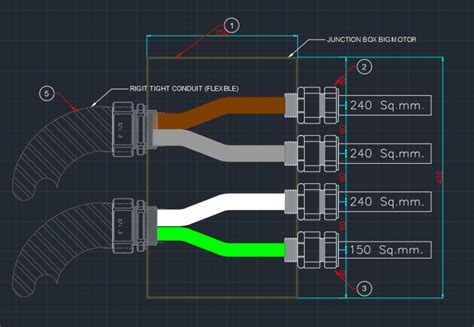 Motor Terminal Box Cable Connection Arrangement Electric 52 Off