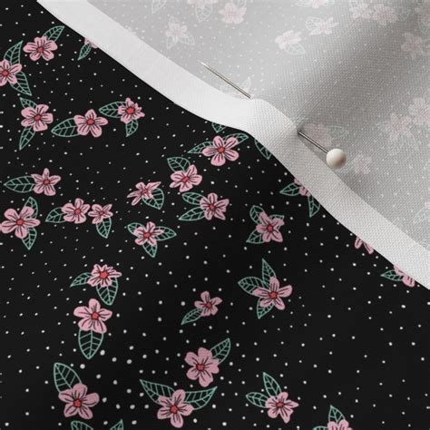 Little Pink Flower Ground Cover On A Fabric Spoonflower