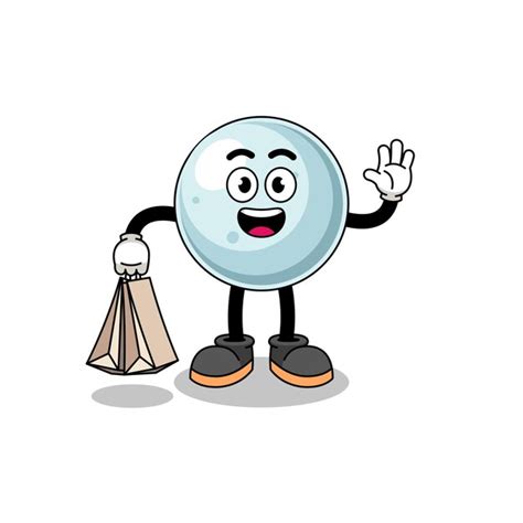Premium Vector Cartoon Of Silver Ball Shopping