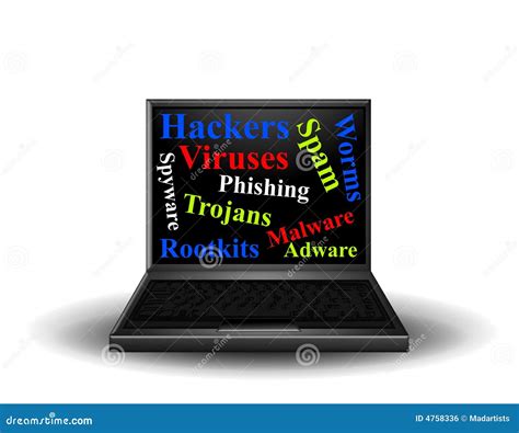 Computer Network Security Risks Stock Illustration Illustration Of