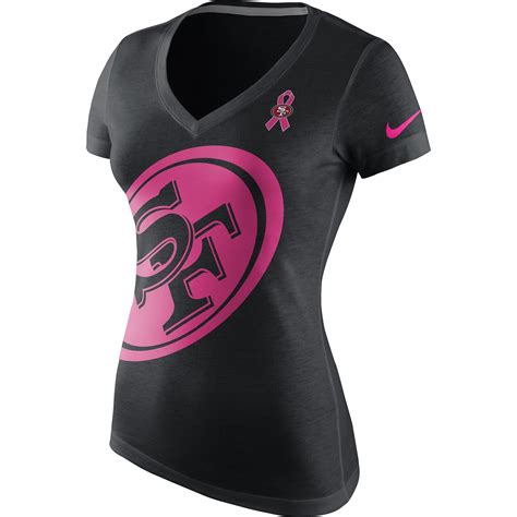 Womens Nike Black San Francisco 49ers Breast Cancer Awareness Tri