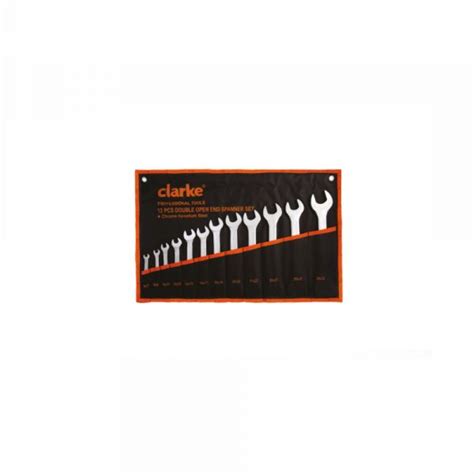 Clarke Open End Spanner Set Chrome Finish Body With Pouch