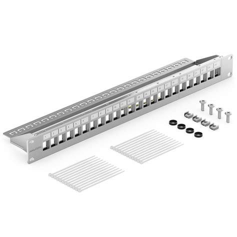 DeleyCON 24 Port Patch Panel Modular For Keystone Modules 1U 19 Inches Rack Mounting Compatible