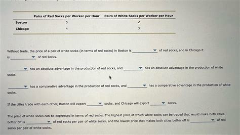 Solved Table Pairs Of Red Socks Per Worker Per Hourpairs