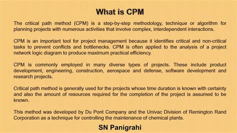 Project Scheduling Network Diagrams Pert And Cpm By Sn Panigrahi Pptx