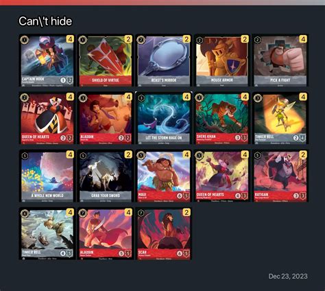 Cant Hide Lorcana Deck Disney Lorcana