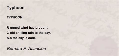 Typhoon Typhoon Poem By Bernard F Asuncion