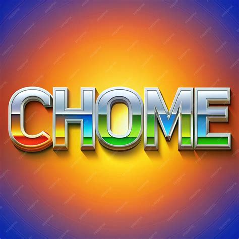 Editable Chrome Text Effect With Customizable Color Style Premium Ai Generated Image