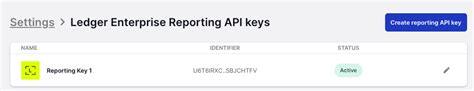 Generate Reporting API Keys